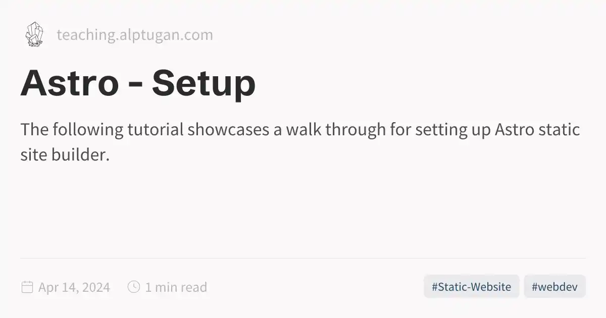 Astro - Setup